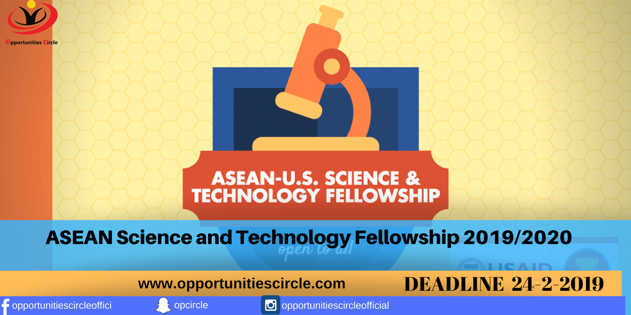 ASEAN Science and Technology Fellowship 2019/2020 - Opportunities Circle