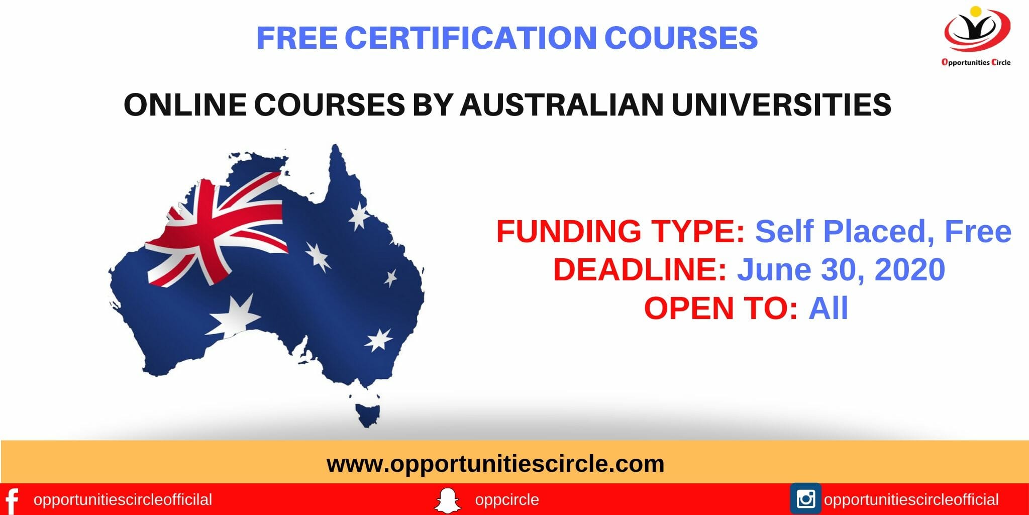 ONLINE COURSES BY AUSTRALIAN UNIVERSITIES - Opportunities Circle