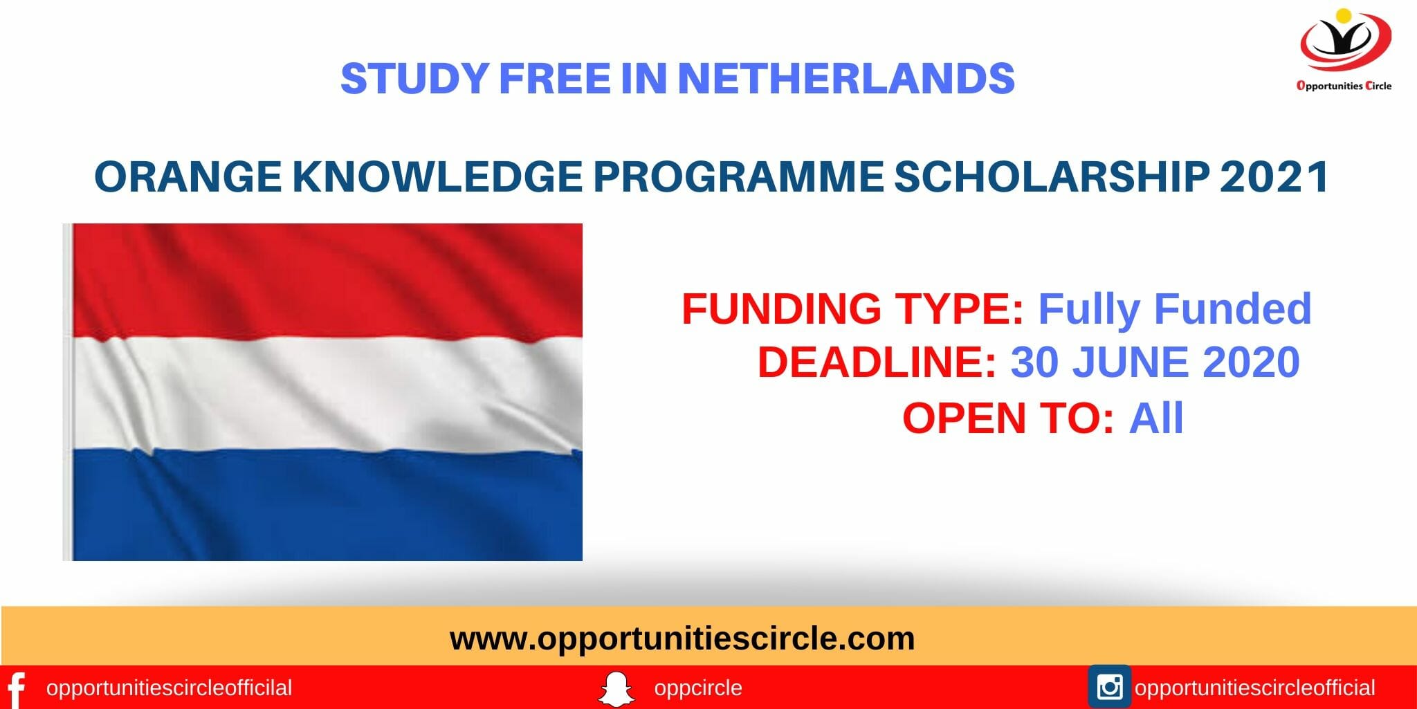 Orange Knowledge Programme Scholarship 2021 Fully Funded ...