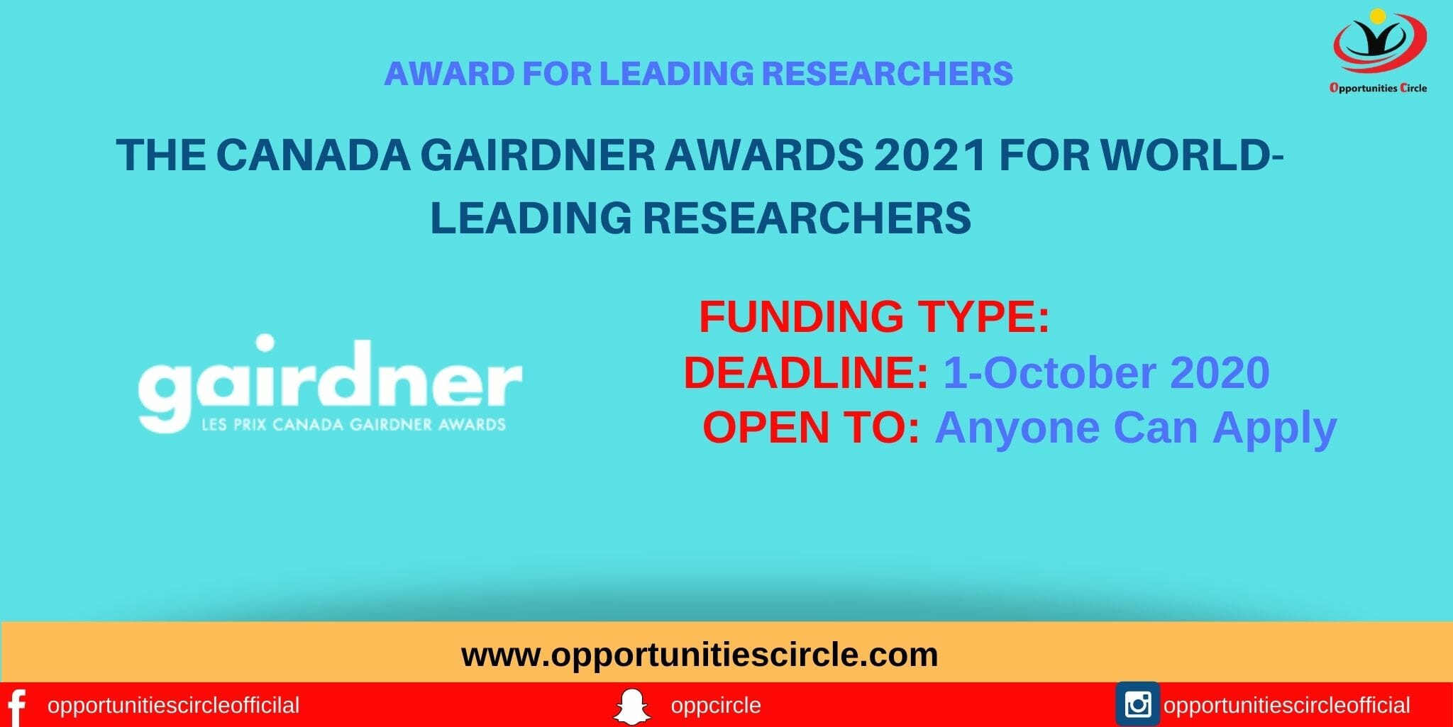 The Canada Gairdner Awards 2021 for World-Leading Researchers ...