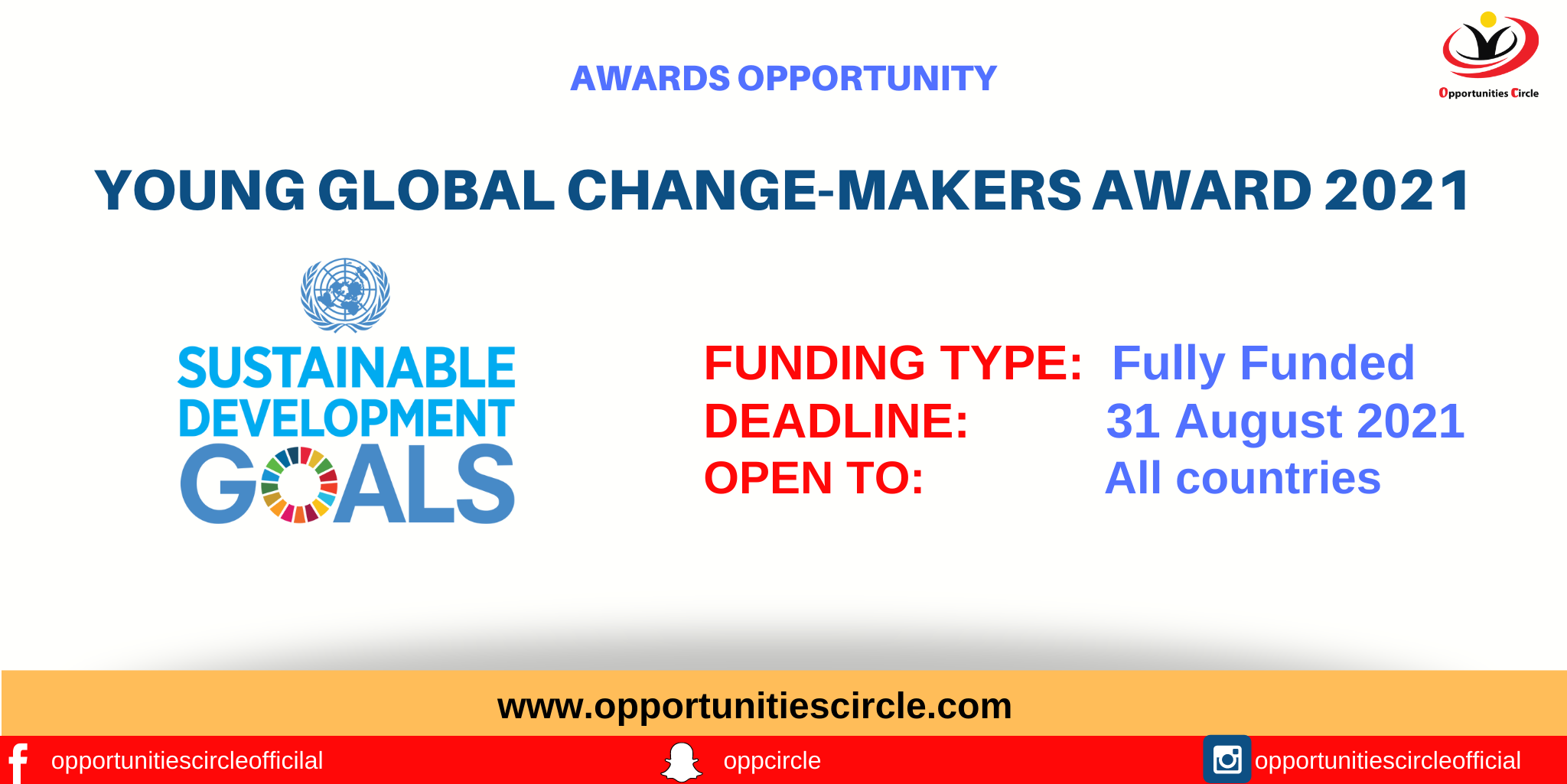 Young Global Change-Makers Award 2021 - Opportunities Circle
