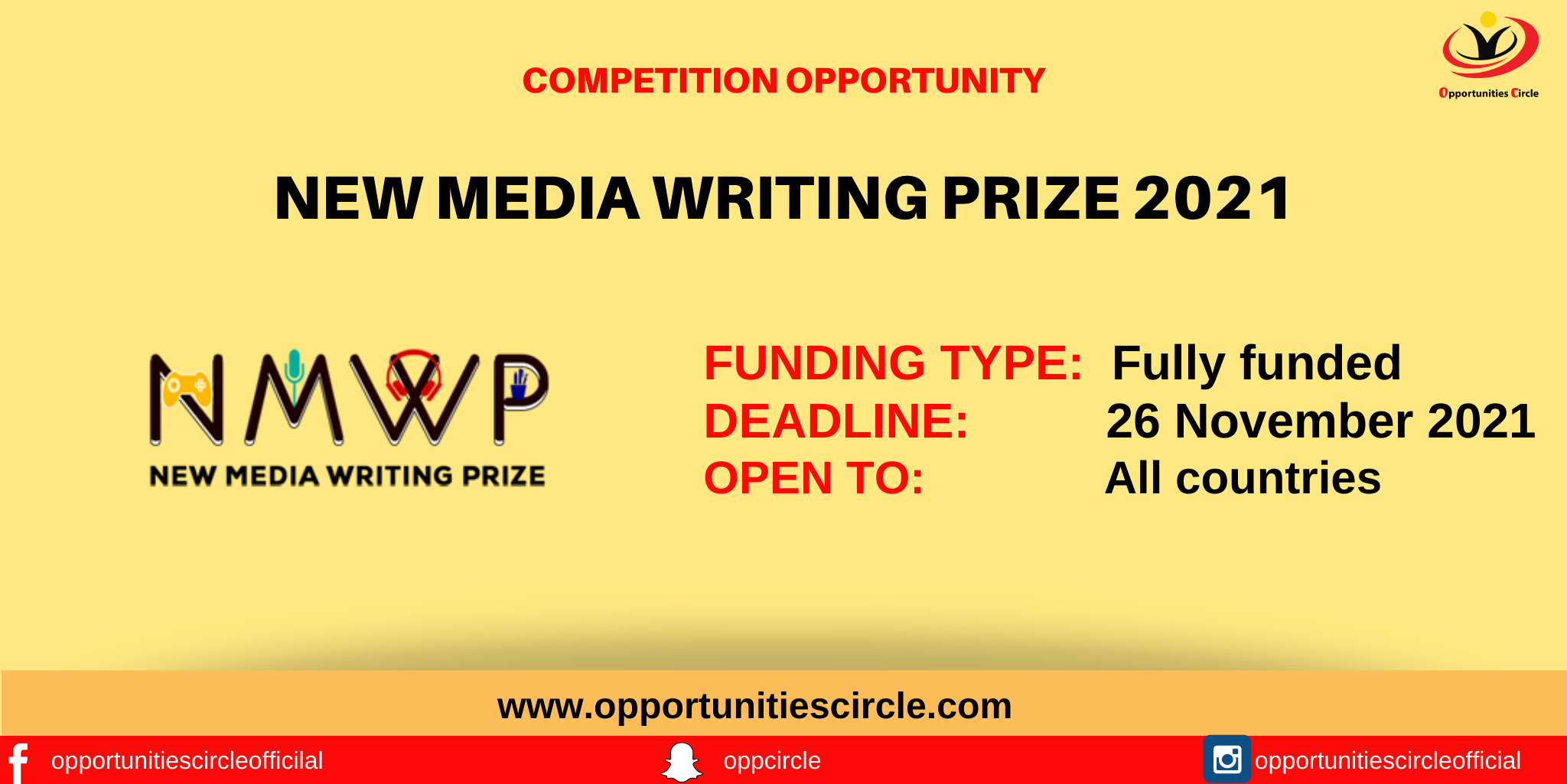 New Media Writing Prize 2021 - Chance to prove yourself ...