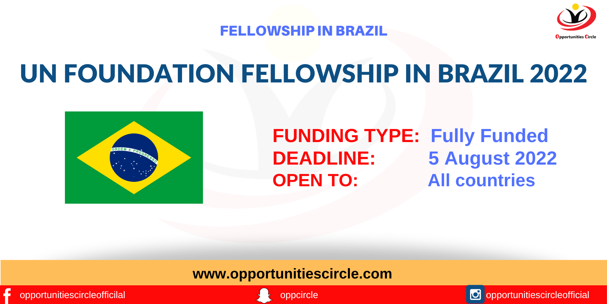UN Foundation Fellowship in Brazil 2022 - Opportunities Circle
