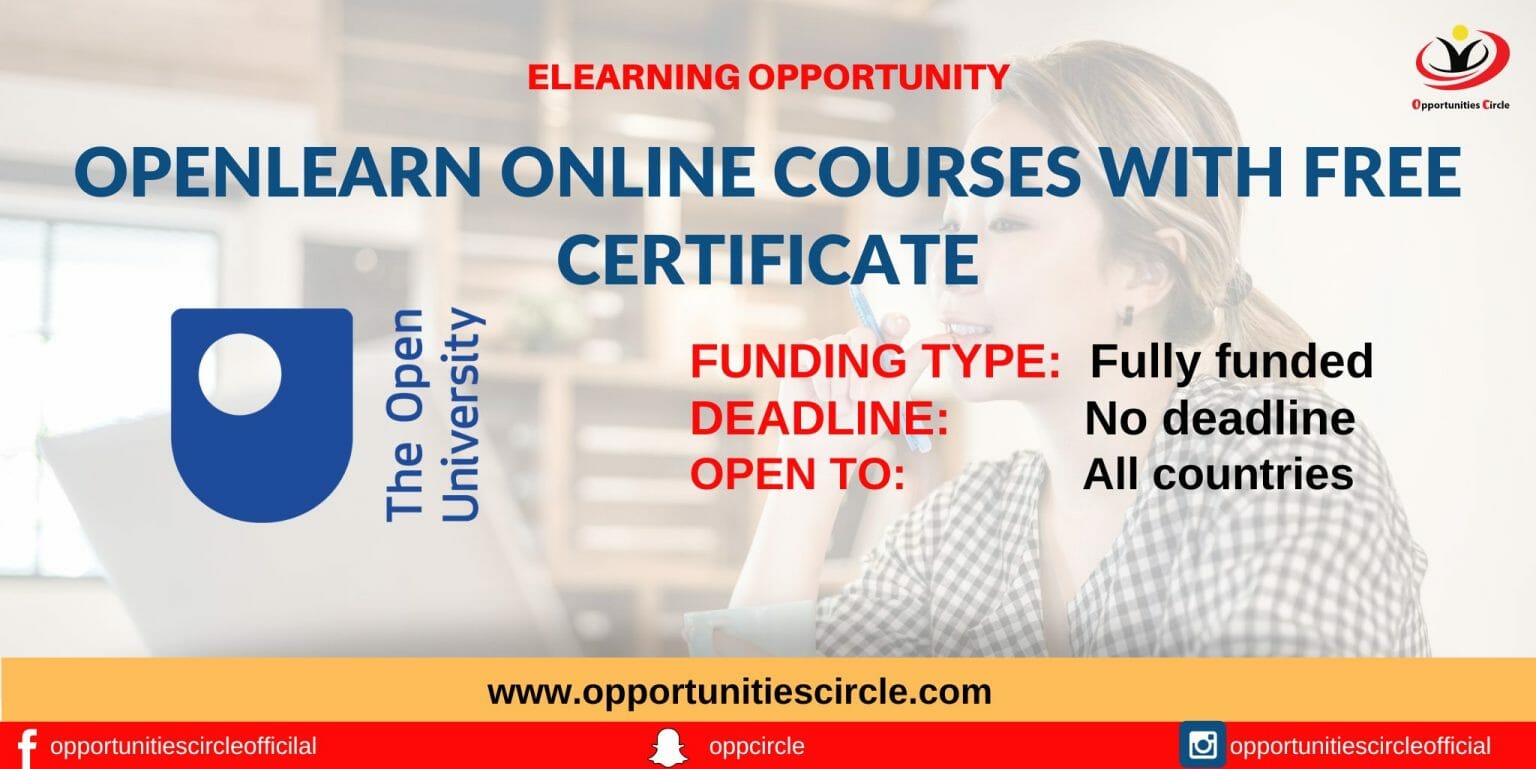 OpenLearn Free Online Courses with Free Certificate 2024 | Open University - Opportunities Circle