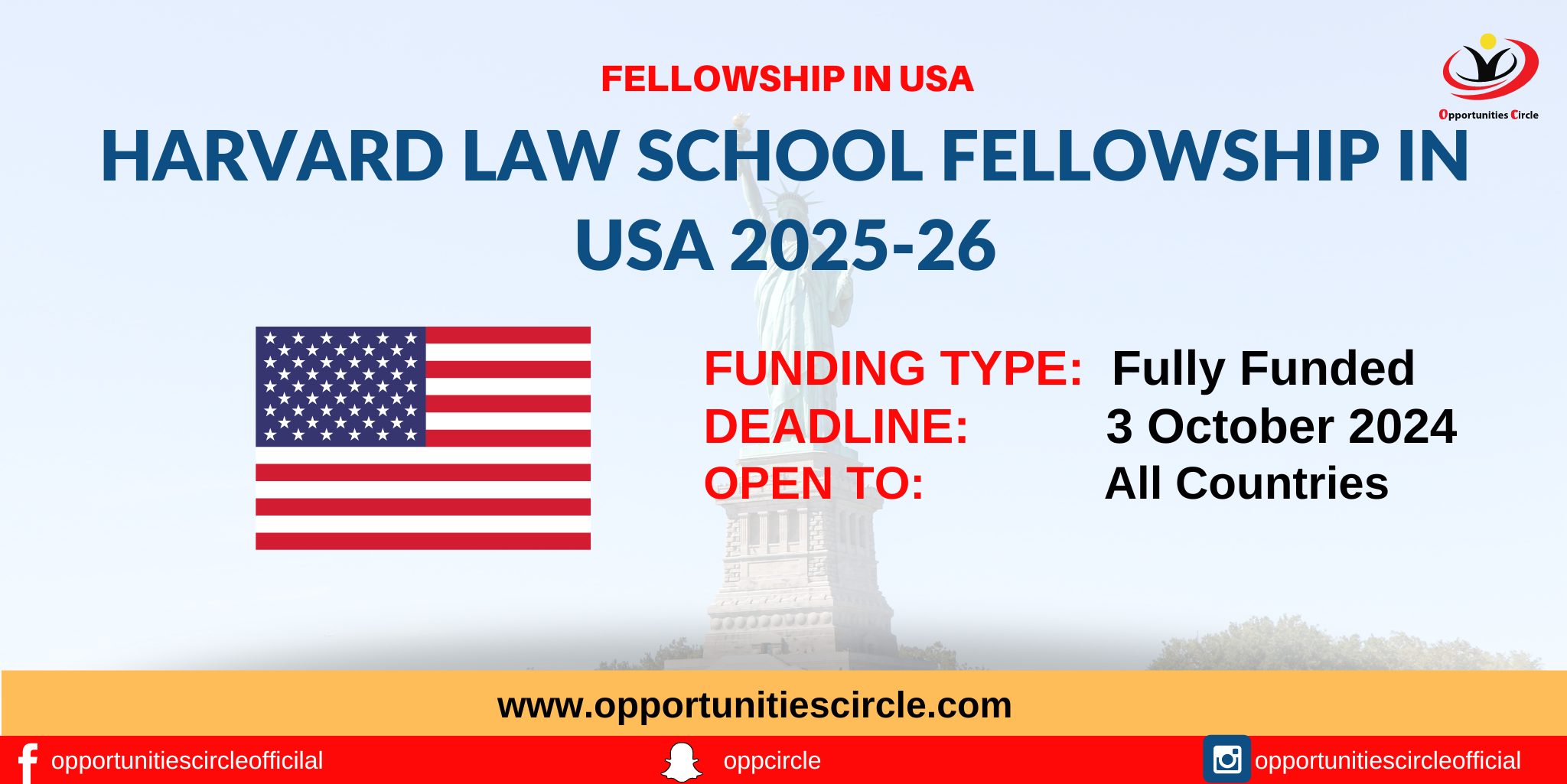 Harvard Law School Fellowship in USA 2025-26 | Fully Funded ...