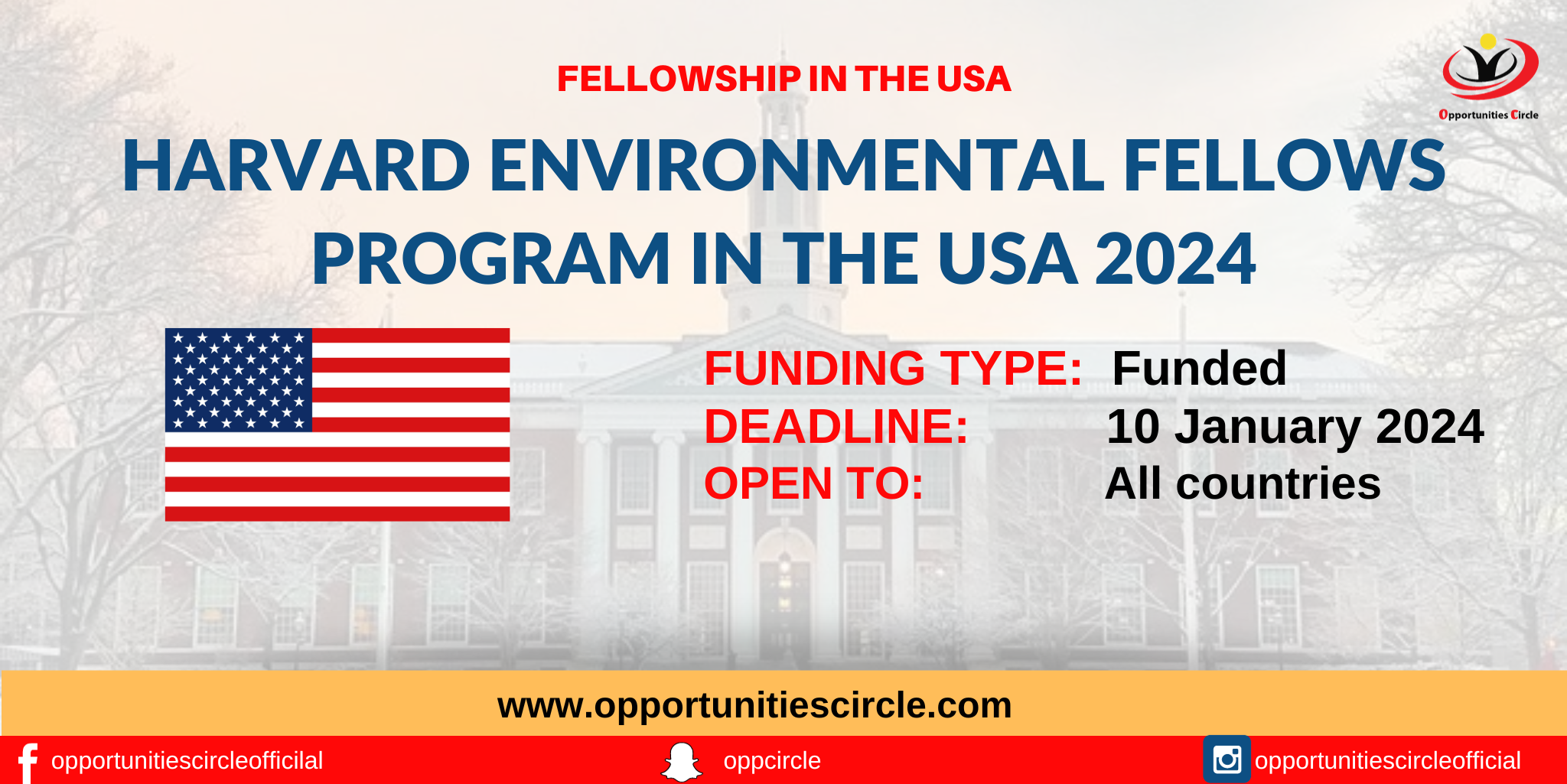 Harvard Environmental Fellows Program in the USA 2024 - Opportunities ...