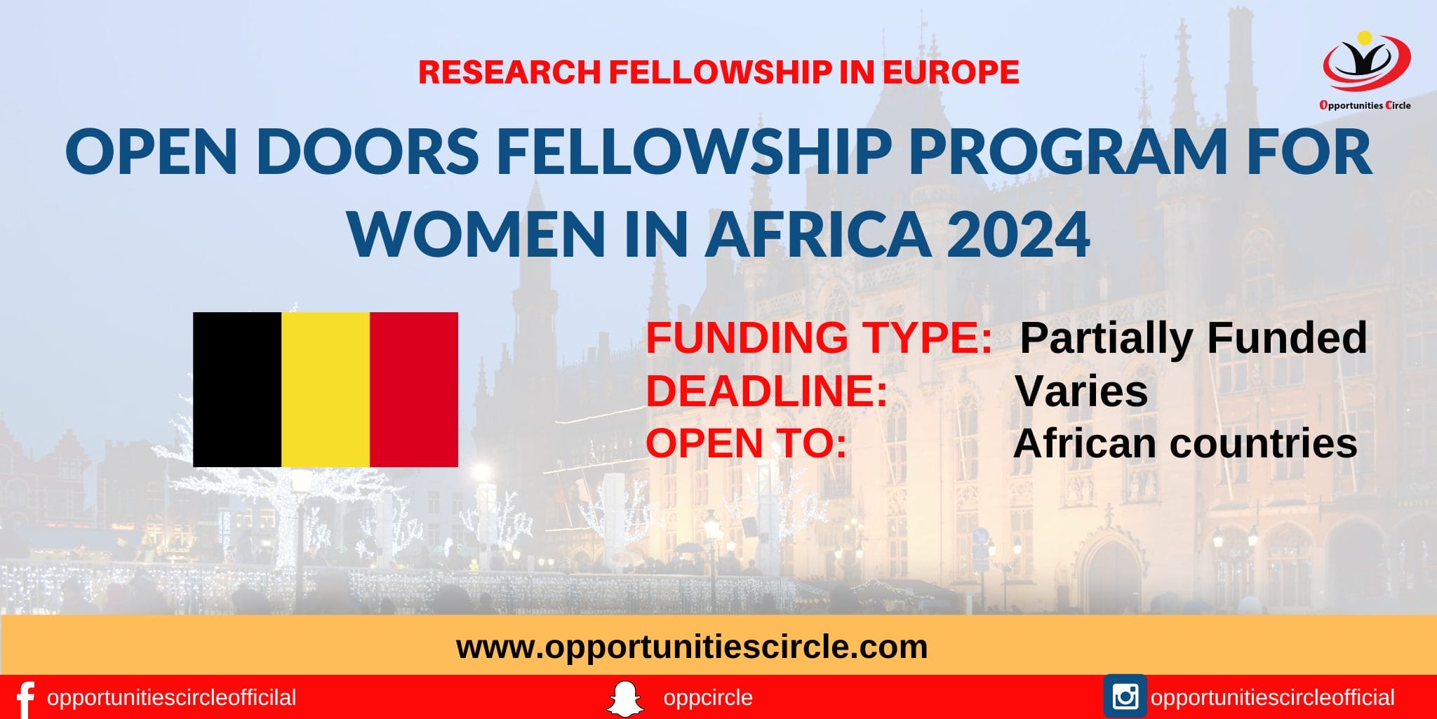 Open Doors Fellowship Program for Women in Africa 2024 - Opportunities ...