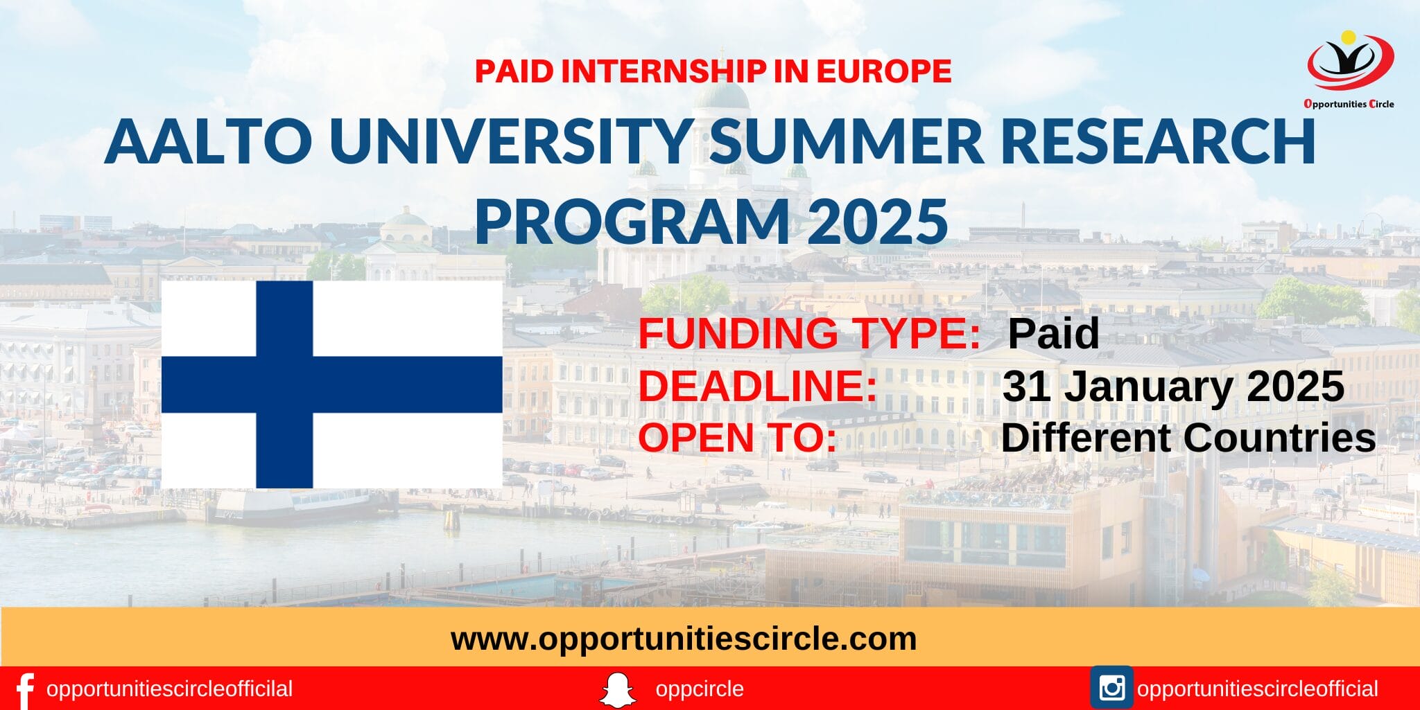 Aalto University Summer Research Program | Internship in Finland ...