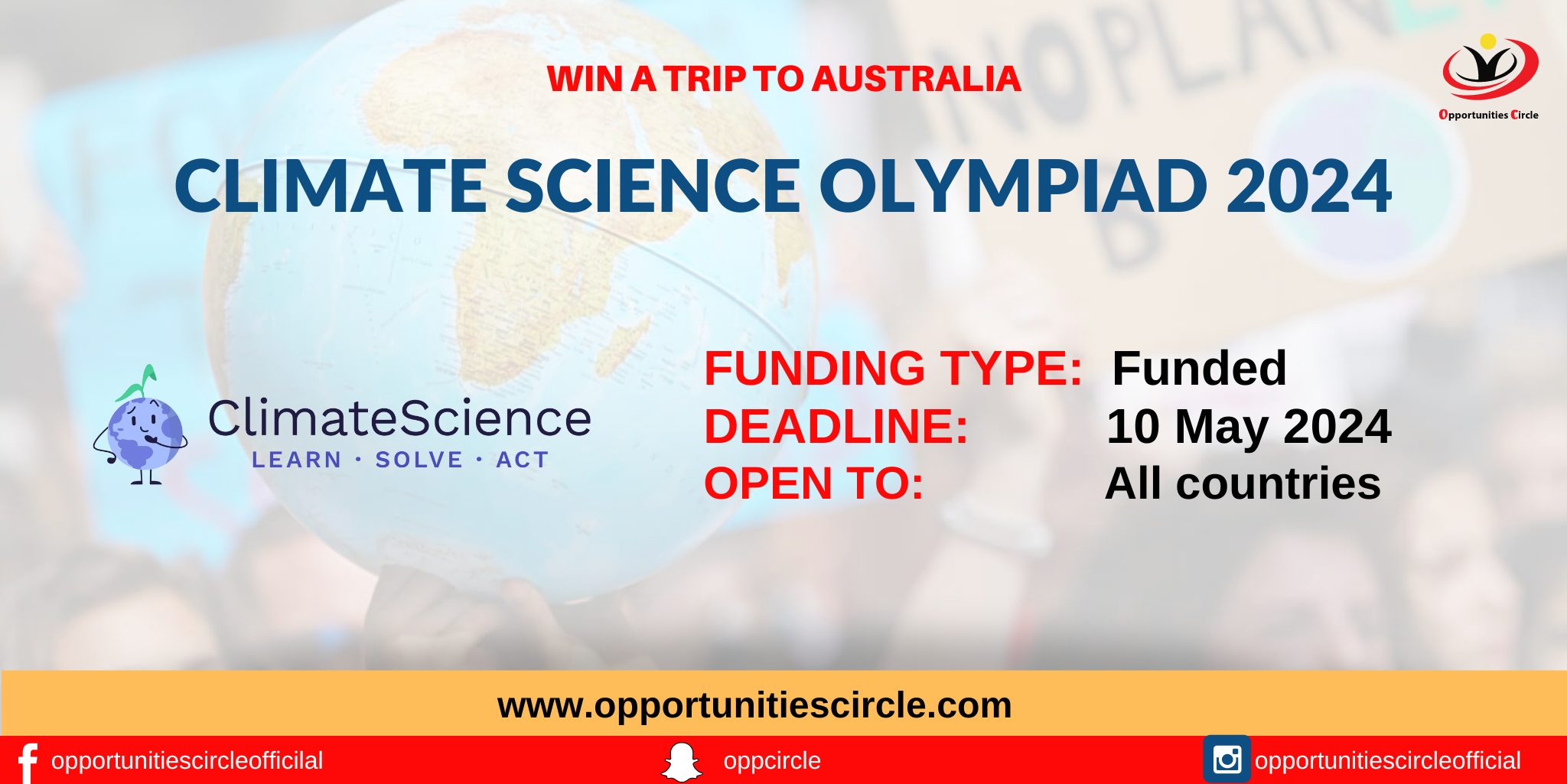 Climate Science Olympiad 2024 | CSO 2024 | Win a Trip to Australia ...