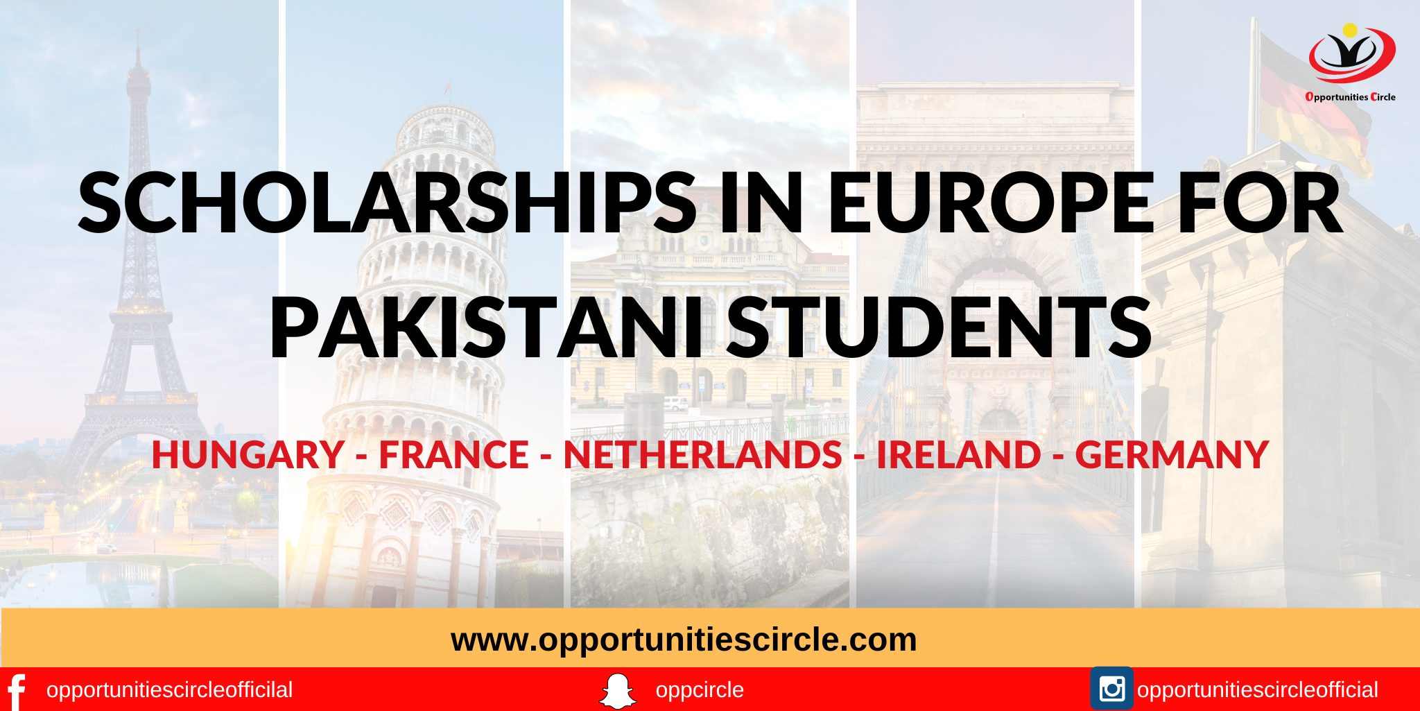 Top Scholarships in Europe for Pakistani Students - Opportunities Circle