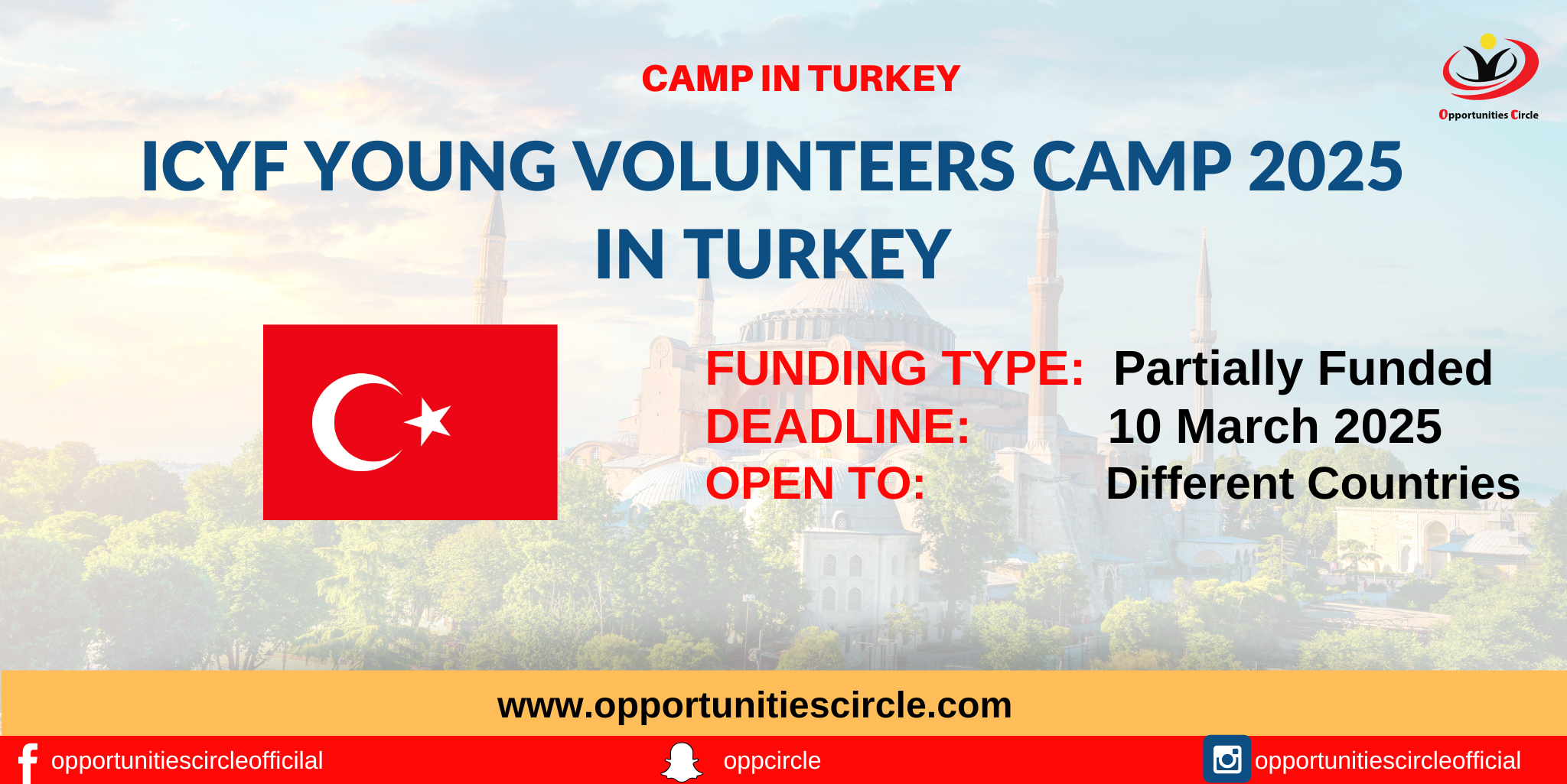 ICYF Young Volunteers Camp 2025 in Turkey | Funded - Opportunities Circle