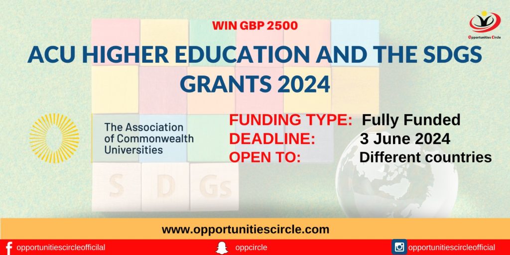 ACU Higher Education and the SDGs Network Grants 2024 | Win GBP 2,500 ...