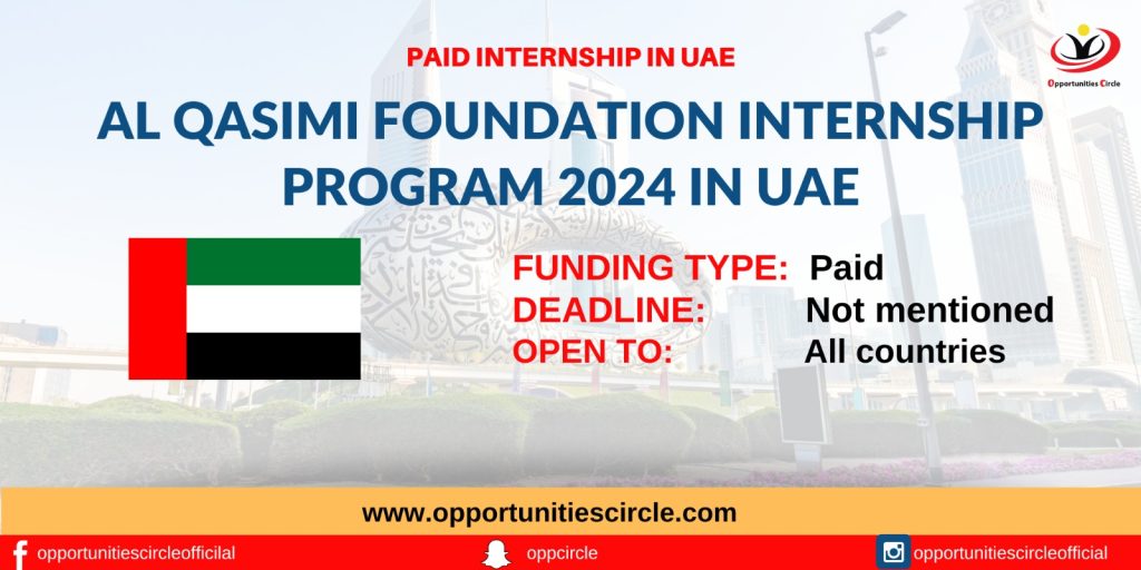 Al Qasimi Foundation Internship Program 2024 in UAE - Opportunities Circle