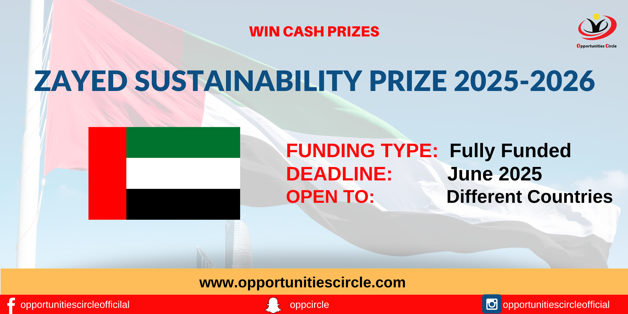 Zayed Sustainability Prize 2025-2026 - Opportunities Circle