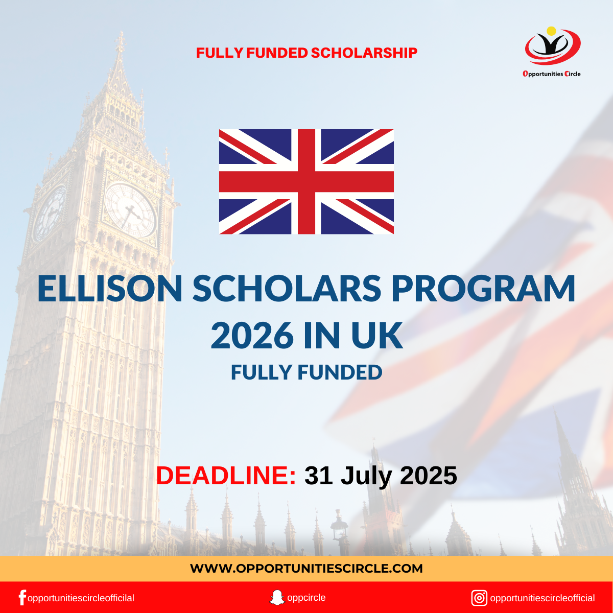 Ellison Scholars Program 2026 in UK | Fully Funded Scholarship ... Ellison Scholars Program 2026 in UK | Fully Funded Scholarship ...