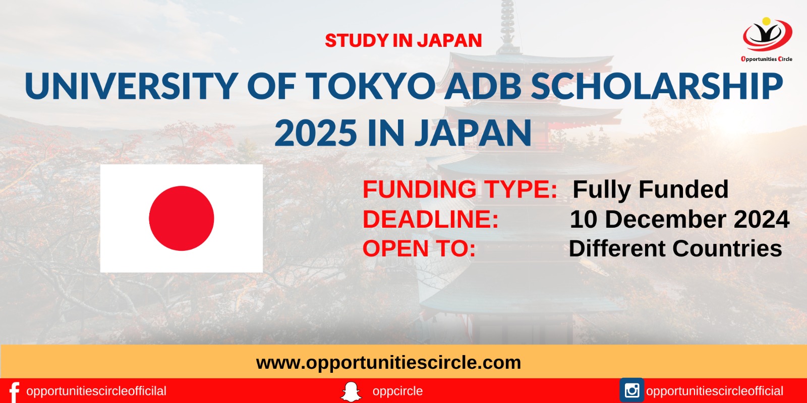 University Of Tokyo Adb Scholarship 2025 In Japan Fully Funded