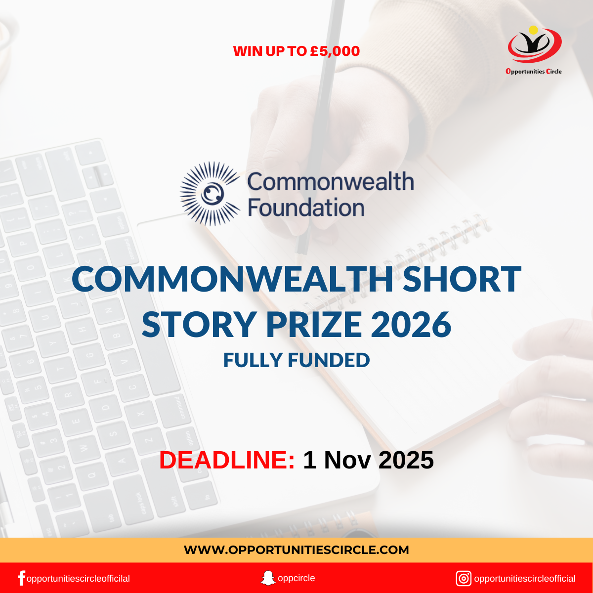 Commonwealth Short Story Prize 2026 | Win up to £5,000 - Opportunities ...