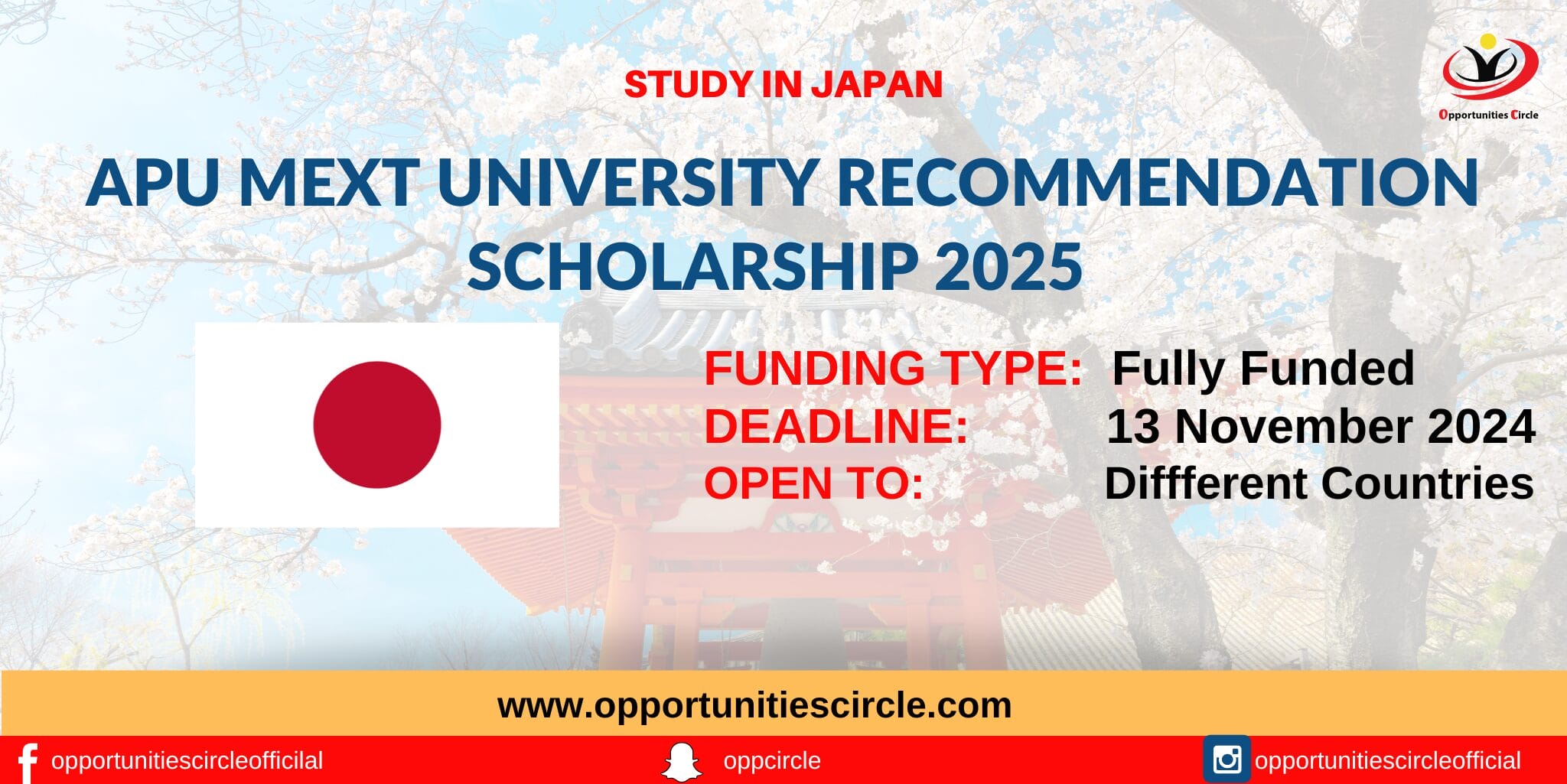 APU MEXT UR Scholarship 2025 in Japan | Japanese Government Scholarship | Fully Funded ...