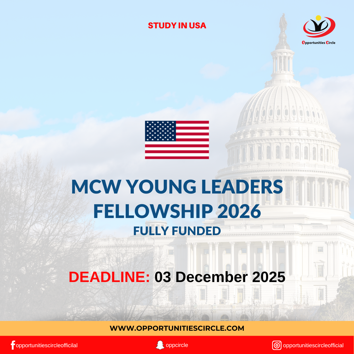 MCW Young Leaders Fellowship 2026 in USA | Fully Funded - Opportunities ...