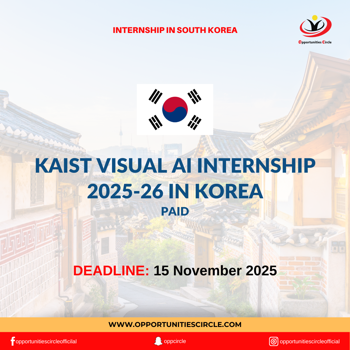 KAIST Visual AI Internship 2025-26 in Korea | Paid Internships ...