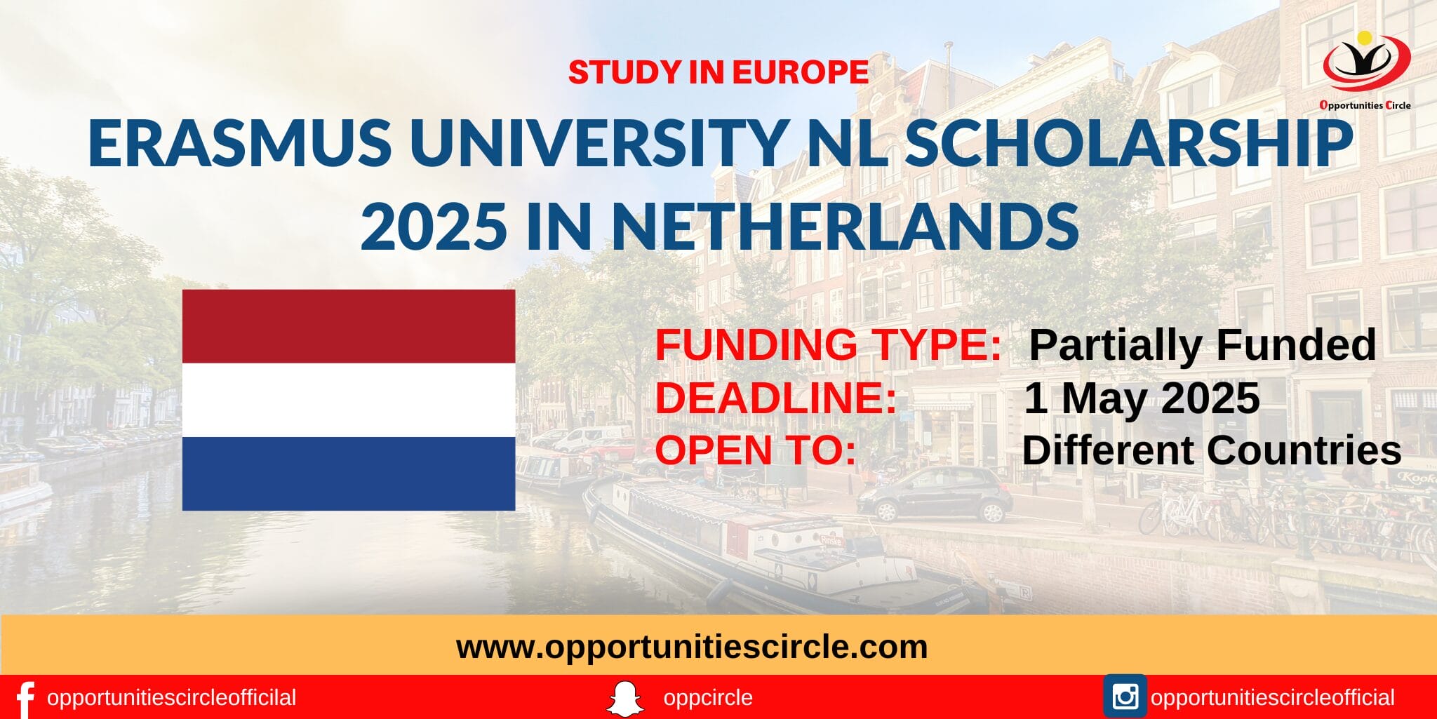Erasmus University NL Scholarship 2025 in Netherlands | Study in Europe ...
