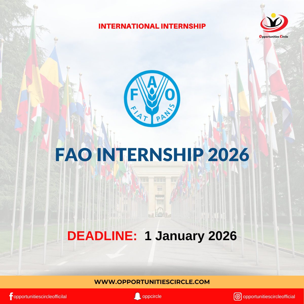 FAO Internship 2026 | Paid Internship - Opportunities Circle
