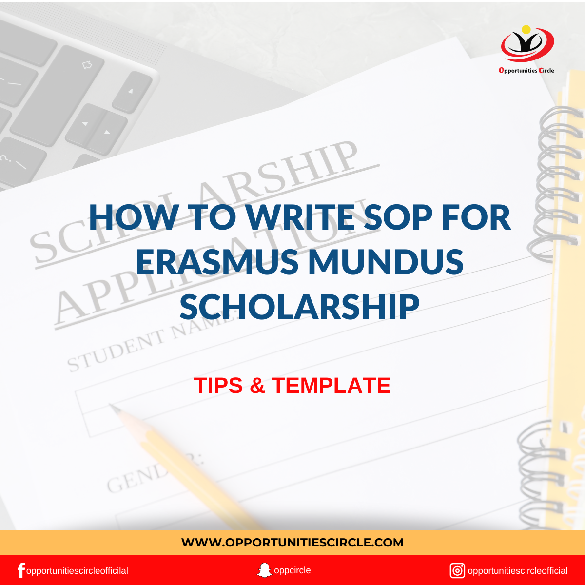 How to Write SOP for Erasmus Mundus Scholarship - Opportunities Circle