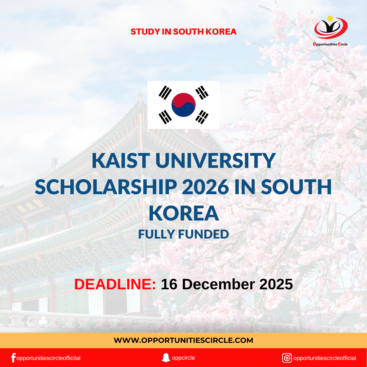 KAIST University Scholarship 2026 in South Korea | Fully Funded ...