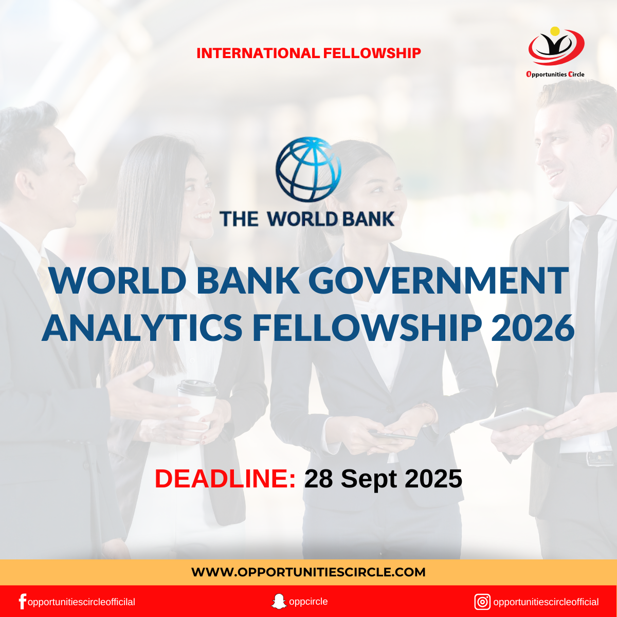 World Bank Government Analytics Fellowship 2026 - Opportunities Circle