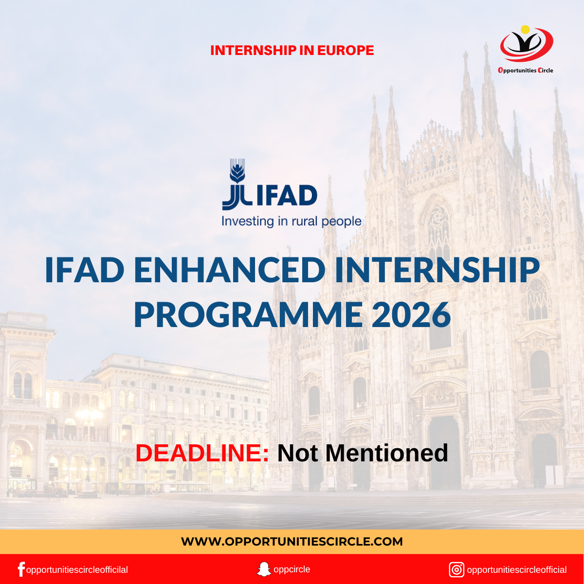 IFAD Enhanced Internship Programme 2026 | Paid Internships ...