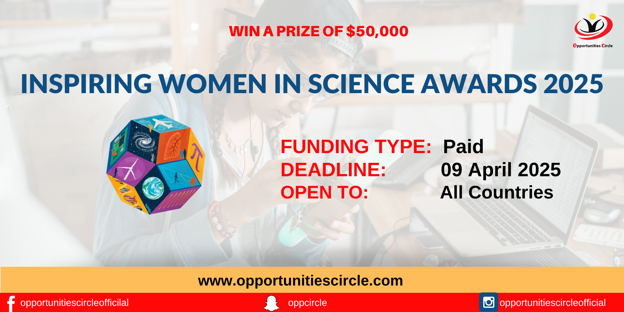 Inspiring Women in Science Awards 2025 | Win A Prize of $50,000 ...