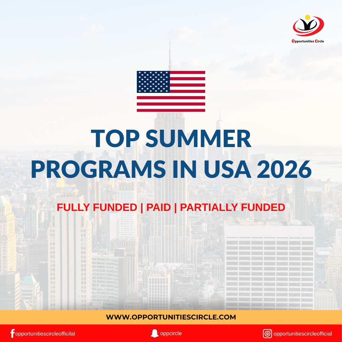 Top Summer Programs in USA 2026 - Opportunities Circle
