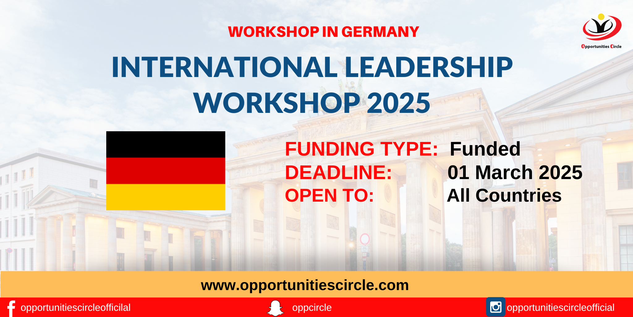 International Leadership Workshop 2025 in Germany | Funded - Opportunities Circle