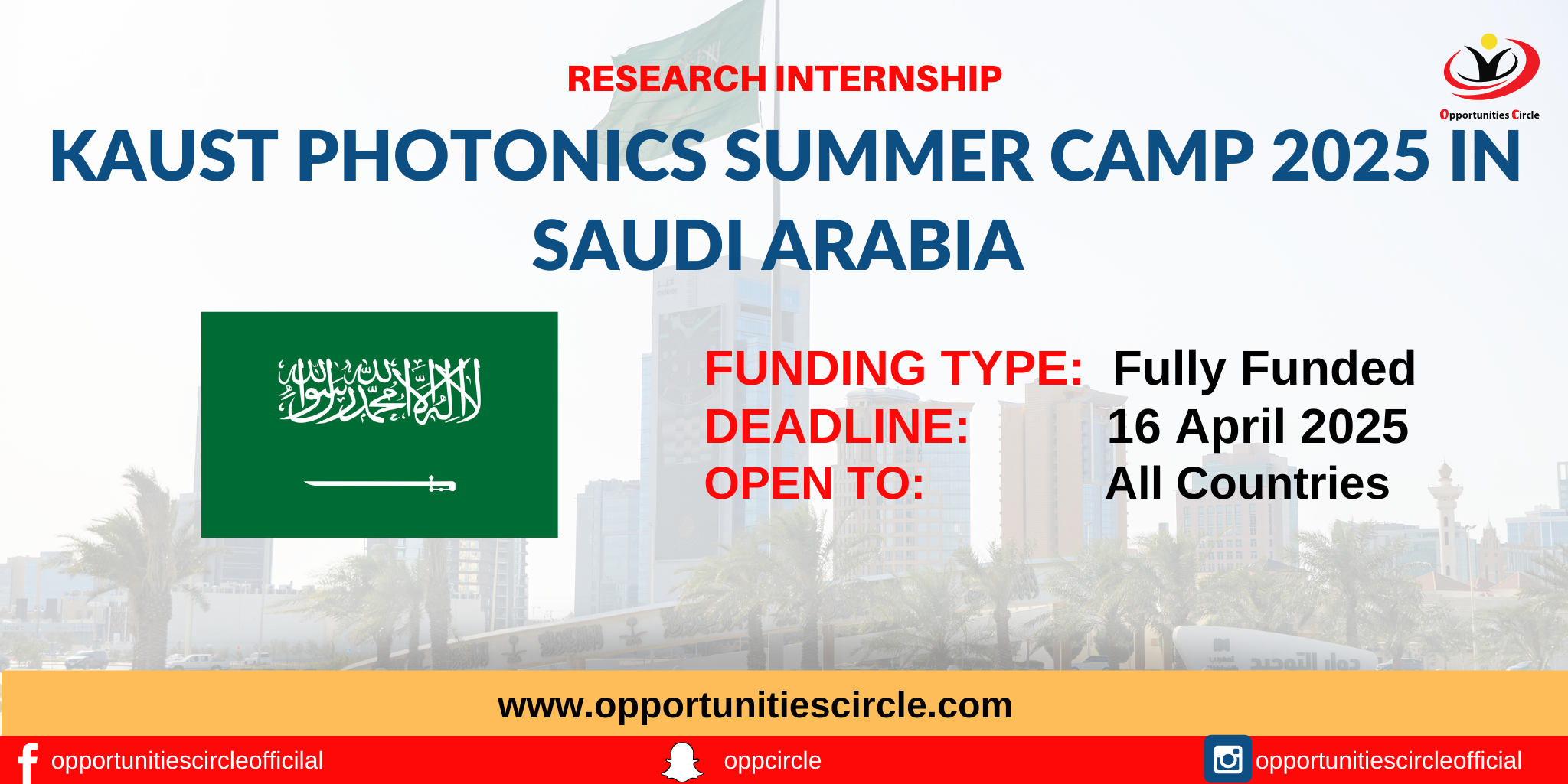 KAUST Photonics Summer Camp 2025 in Saudi Arabia | Fully Funded ...