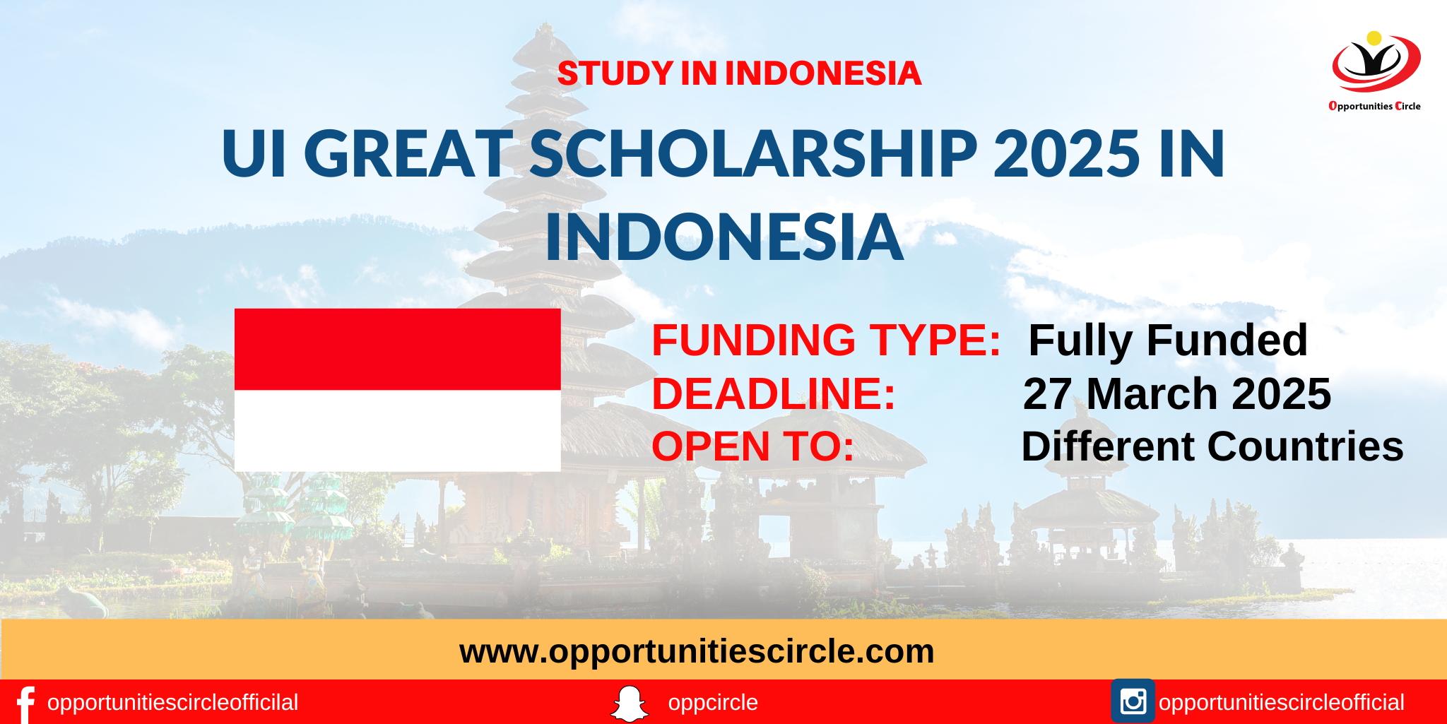 UI Great Scholarship 2025 in Indonesia | Fully Funded - Opportunities ...