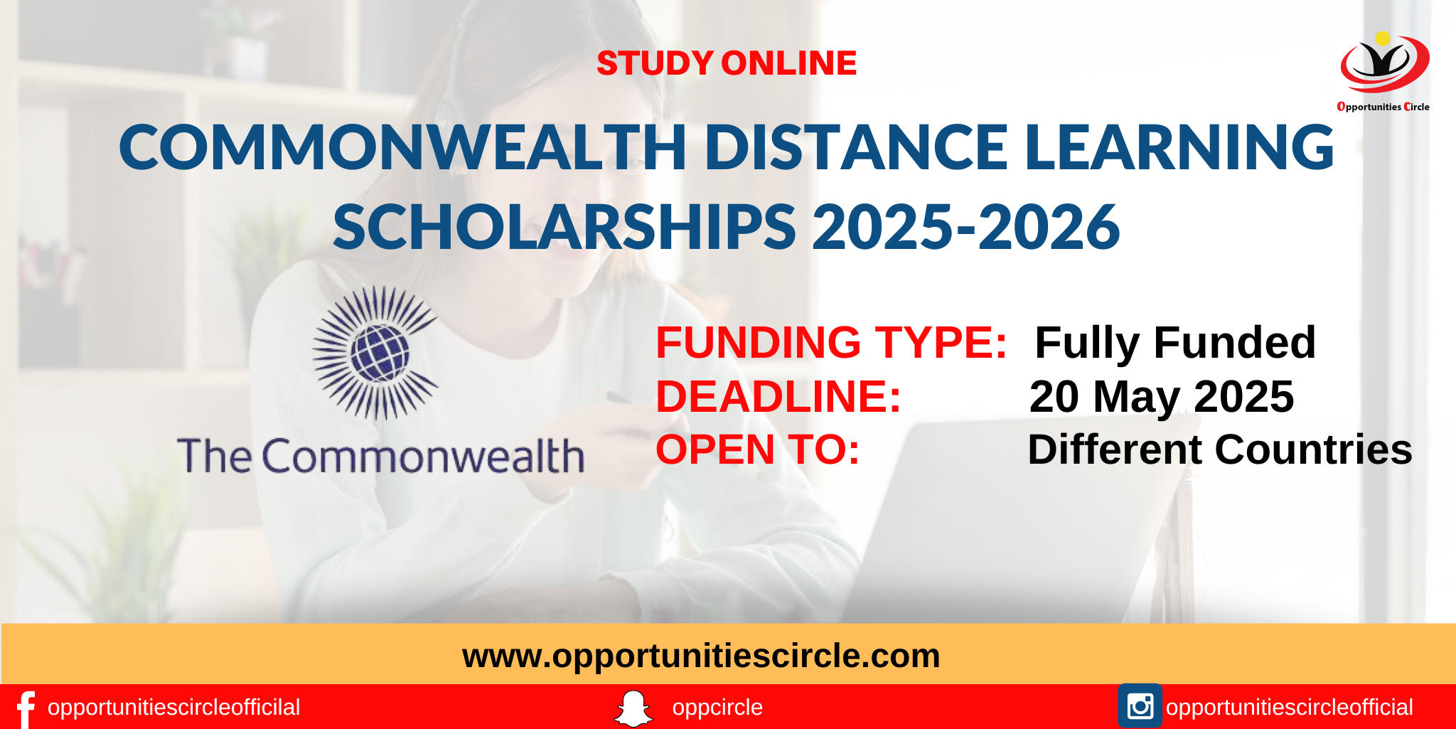 Commonwealth Distance Learning Scholarships 2025-2026 - Opportunities ...