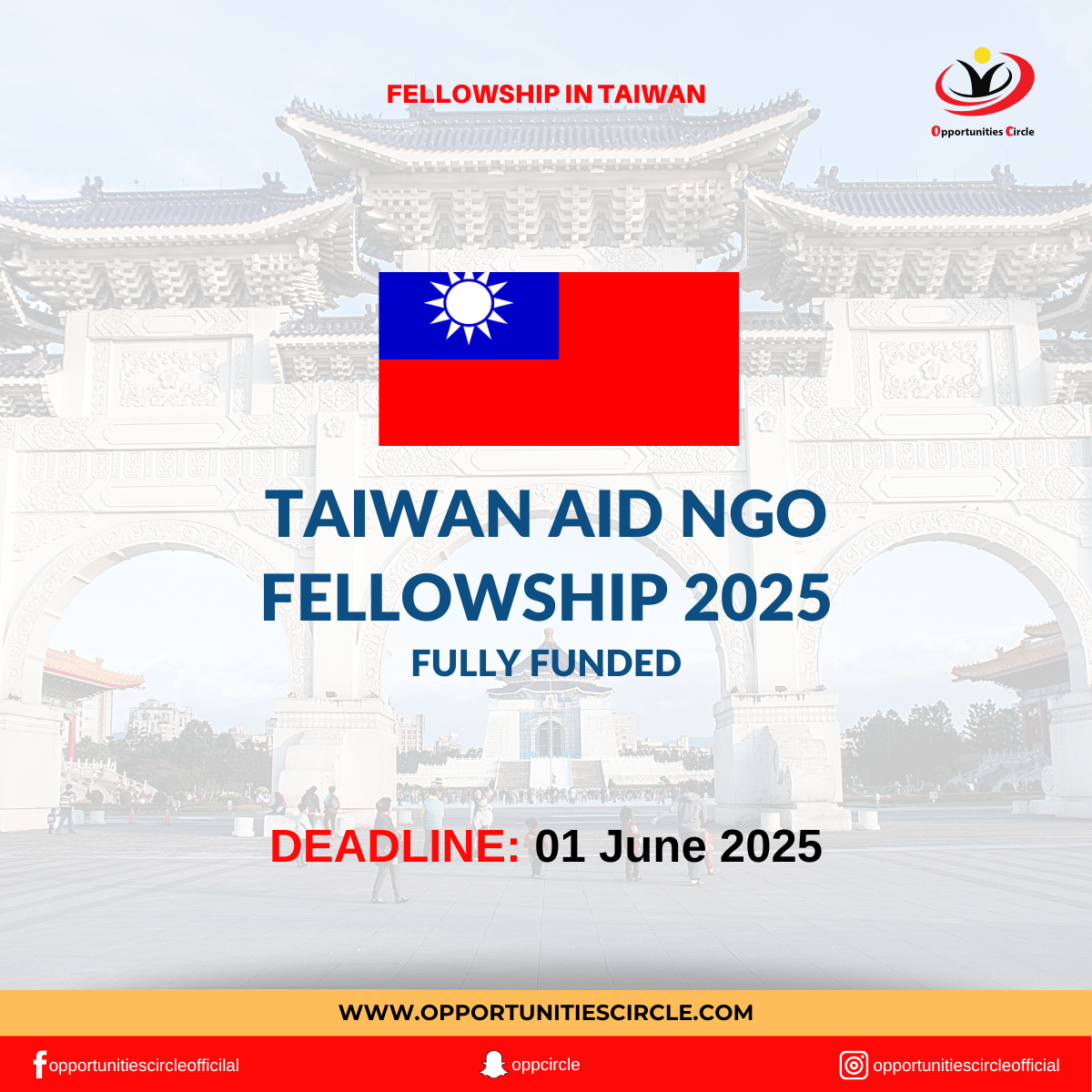 Taiwan AID NGO Fellowship 2025 | Fully Funded - Opportunities Circle