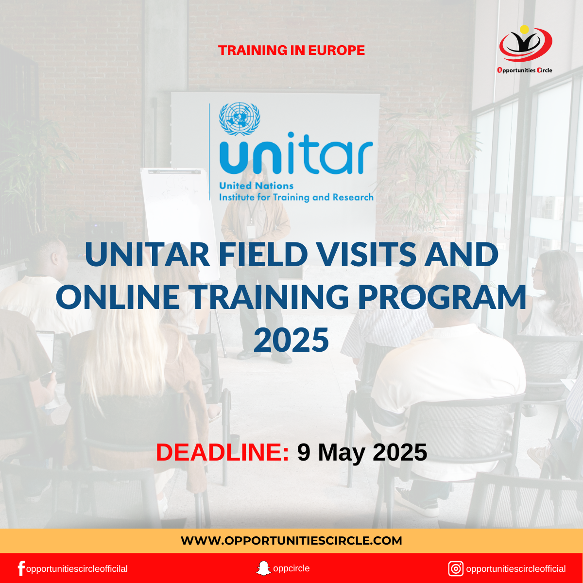 UNITAR Field Visits and Online Training Program 2025 - Opportunities Circle
