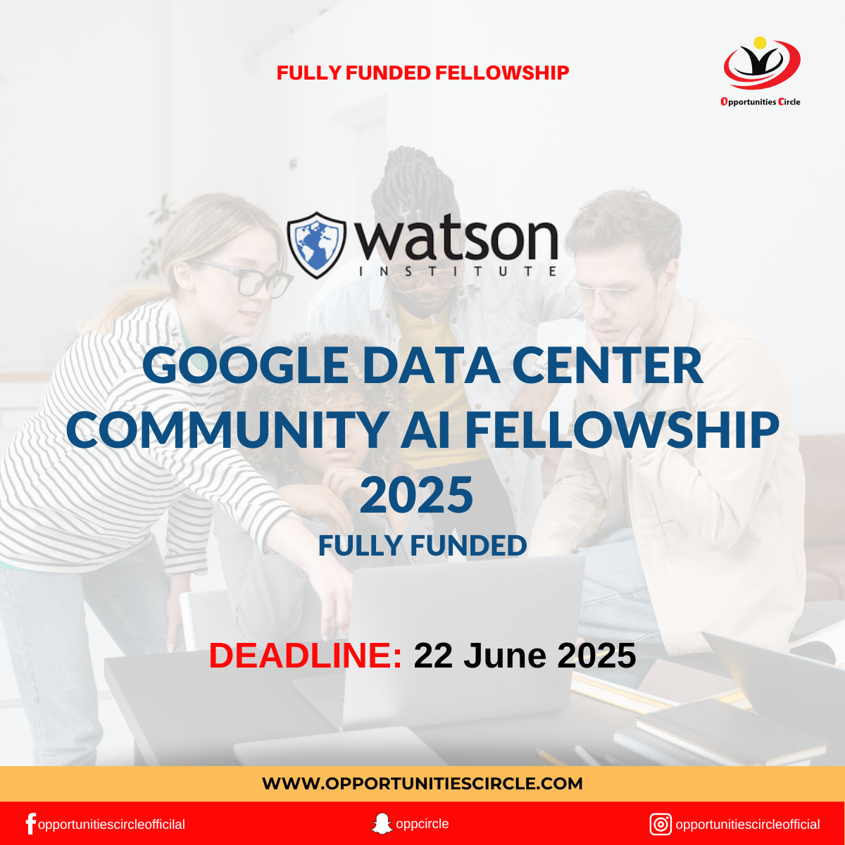 Google Data Center Community AI Fellowship 2025 | Fully Funded - Opportunities Circle