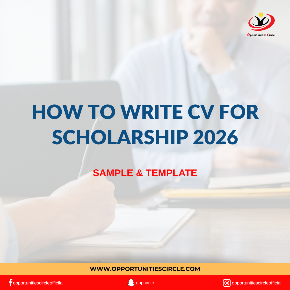 How to Write CV for Scholarship 2026 | Sample and Template ...