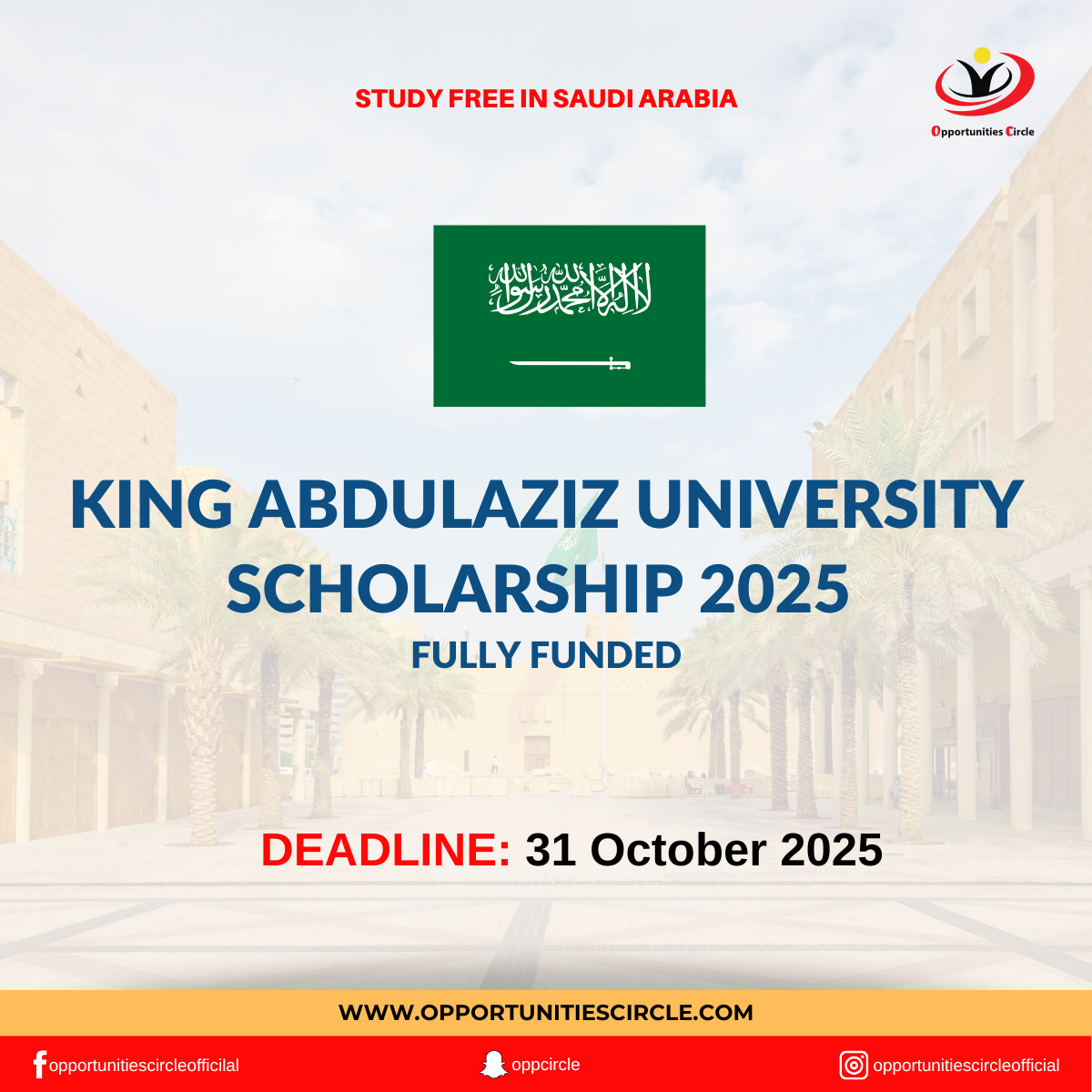 King AbdulAziz University Scholarship 2026 in Saudi Arabia | Fully ...
