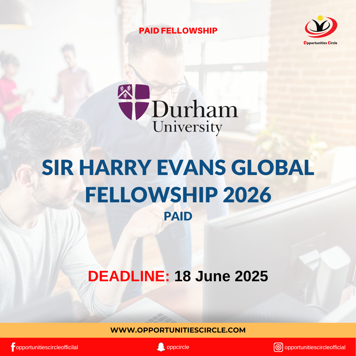 Sir Harry Evans Global Fellowship 2026 | Paid Fellowship ...