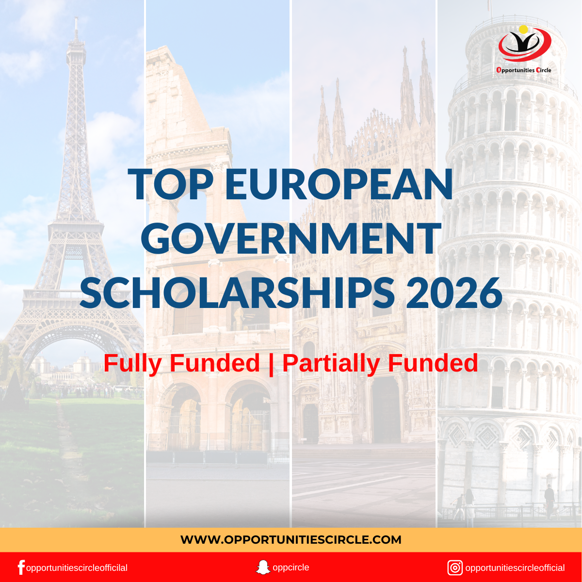 Top European Government Scholarships 2026 - Opportunities Circle