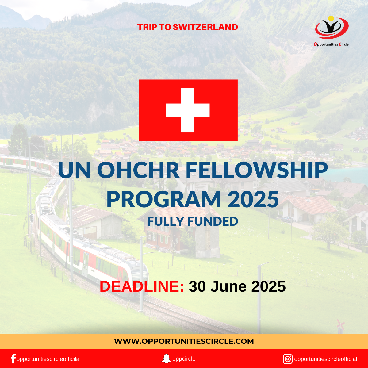 UN OHCHR Fellowship Program 2025 | Fully Funded Trip to Switzerland - Opportunities Circle