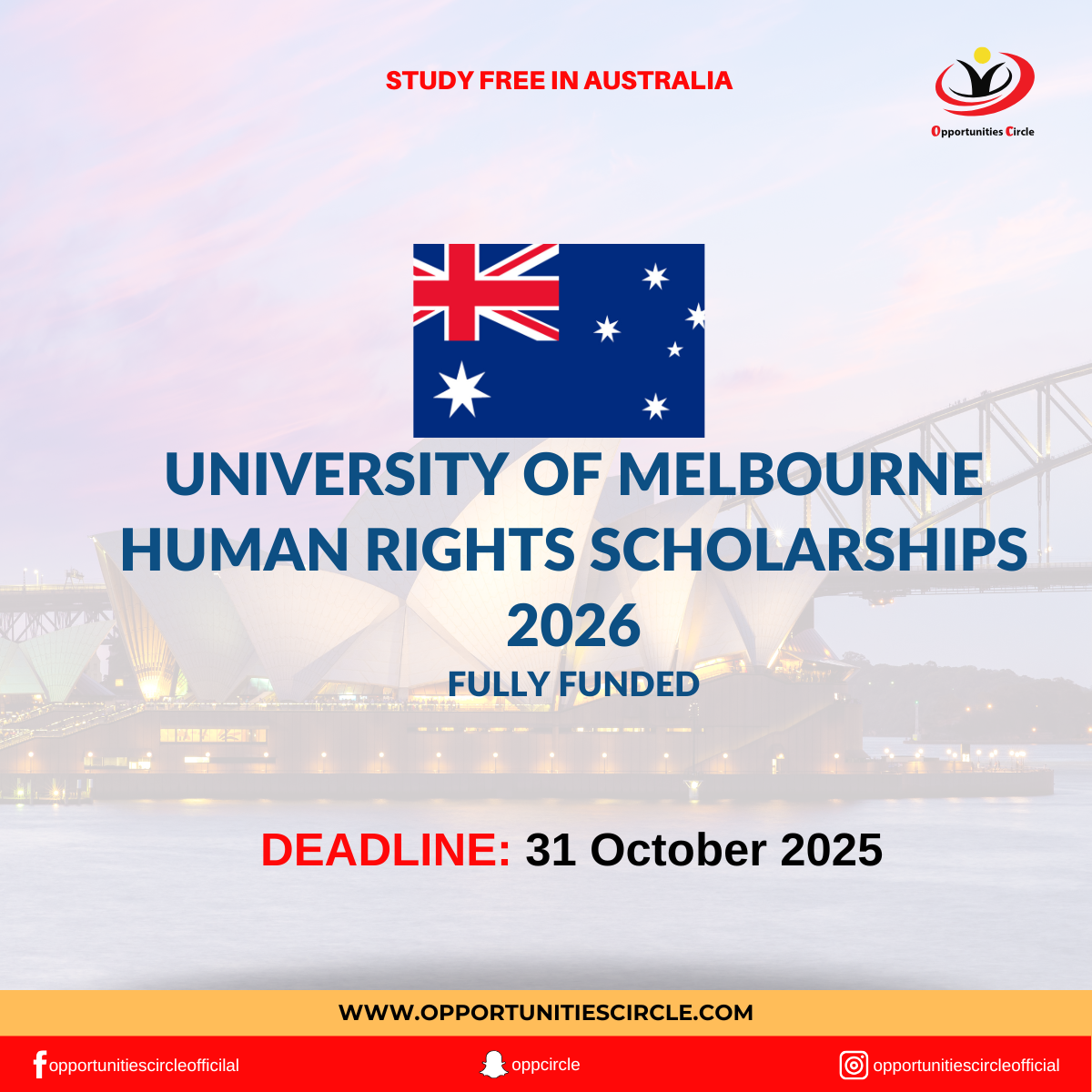 University of Melbourne Human Rights Scholarships 2026 in Australia ...