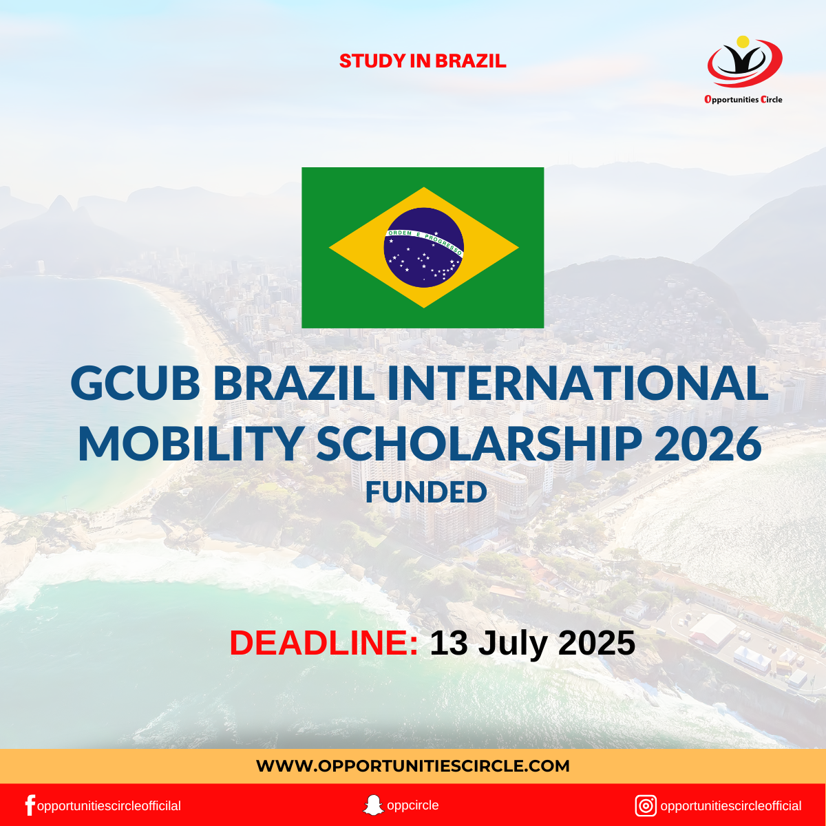 GCUB Brazil International Mobility Scholarship 2026 | Funded ...