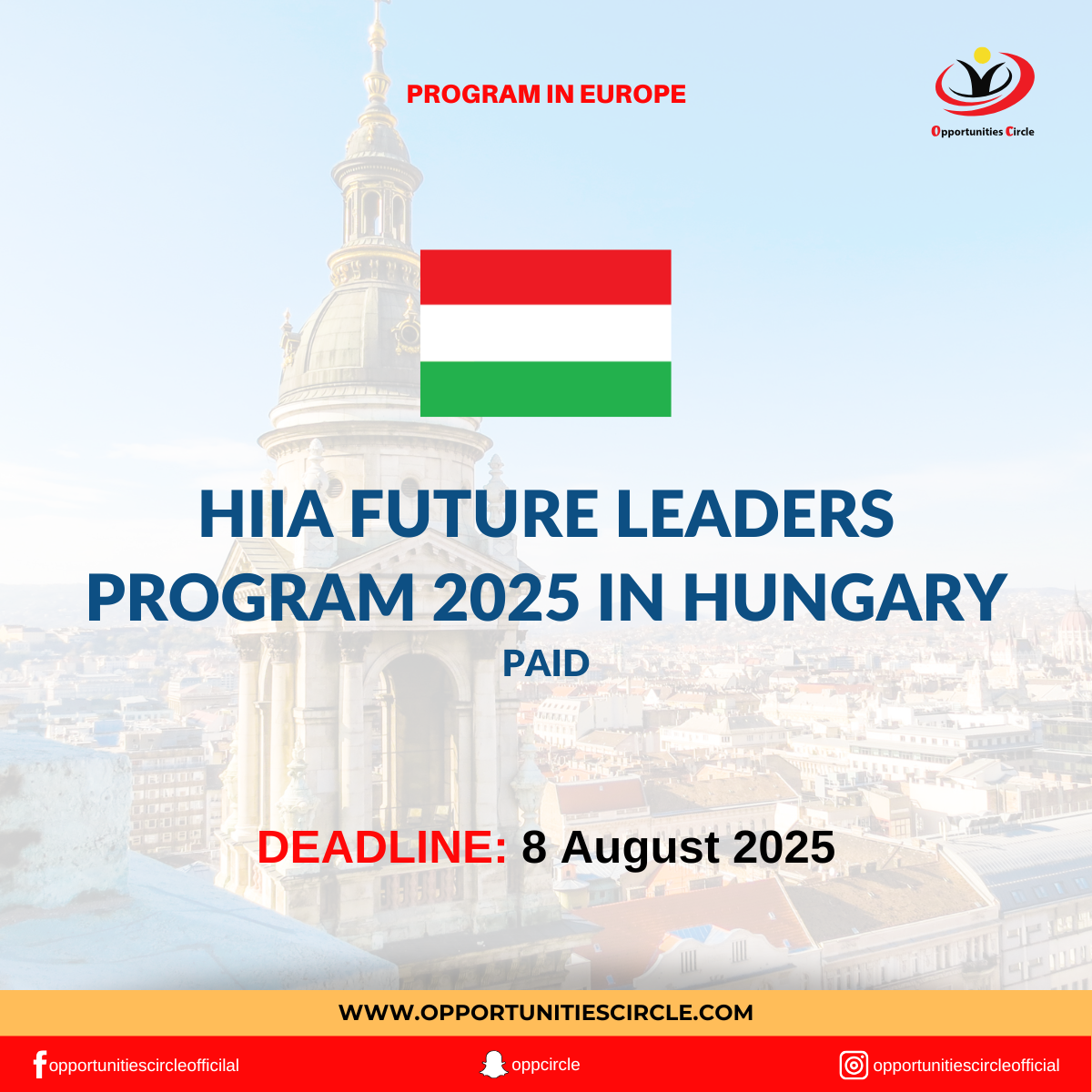 HIIA Future Leaders Program 2025 in Hungary - Opportunities Circle