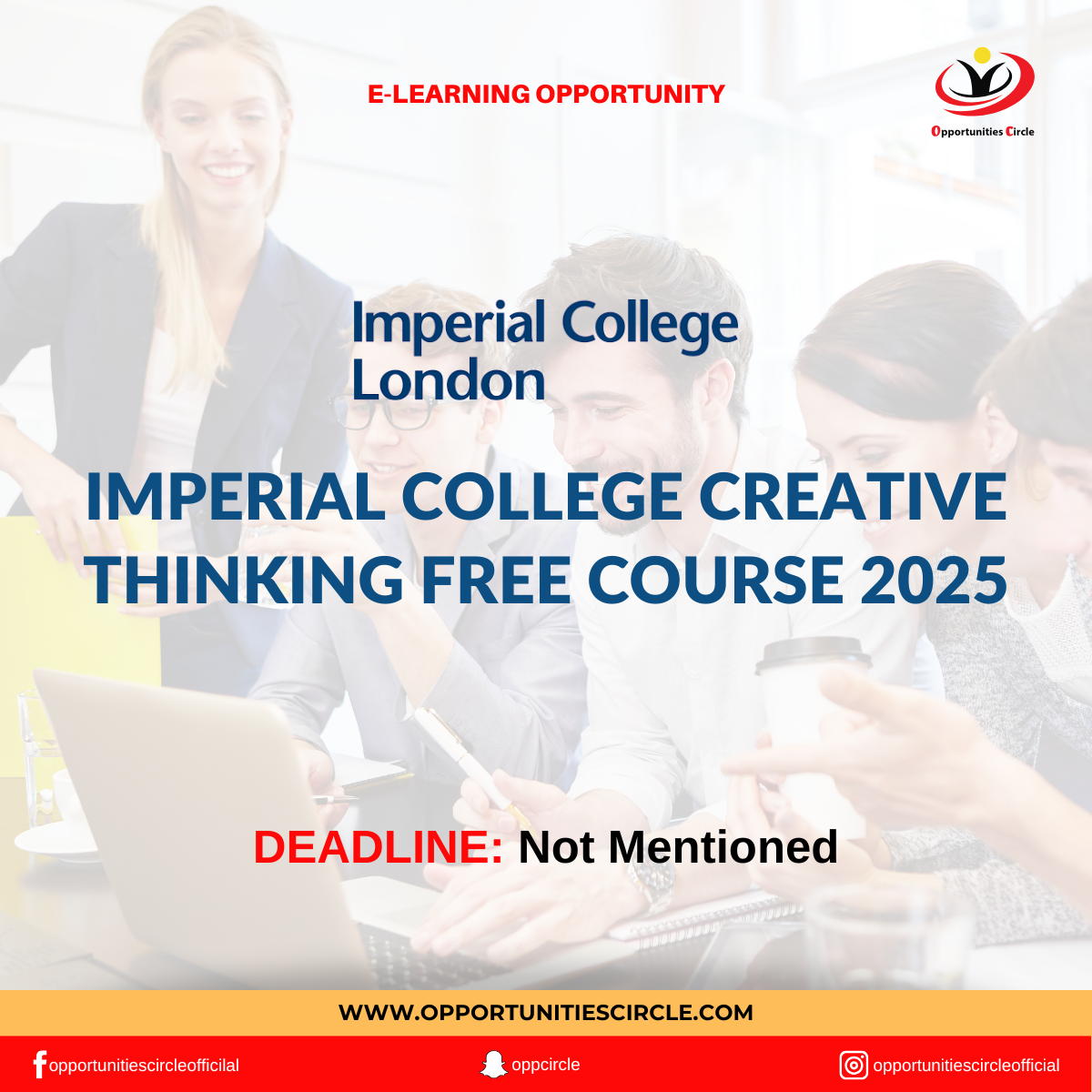 Imperial College Creative Thinking Free Course 2025 - Opportunities Circle