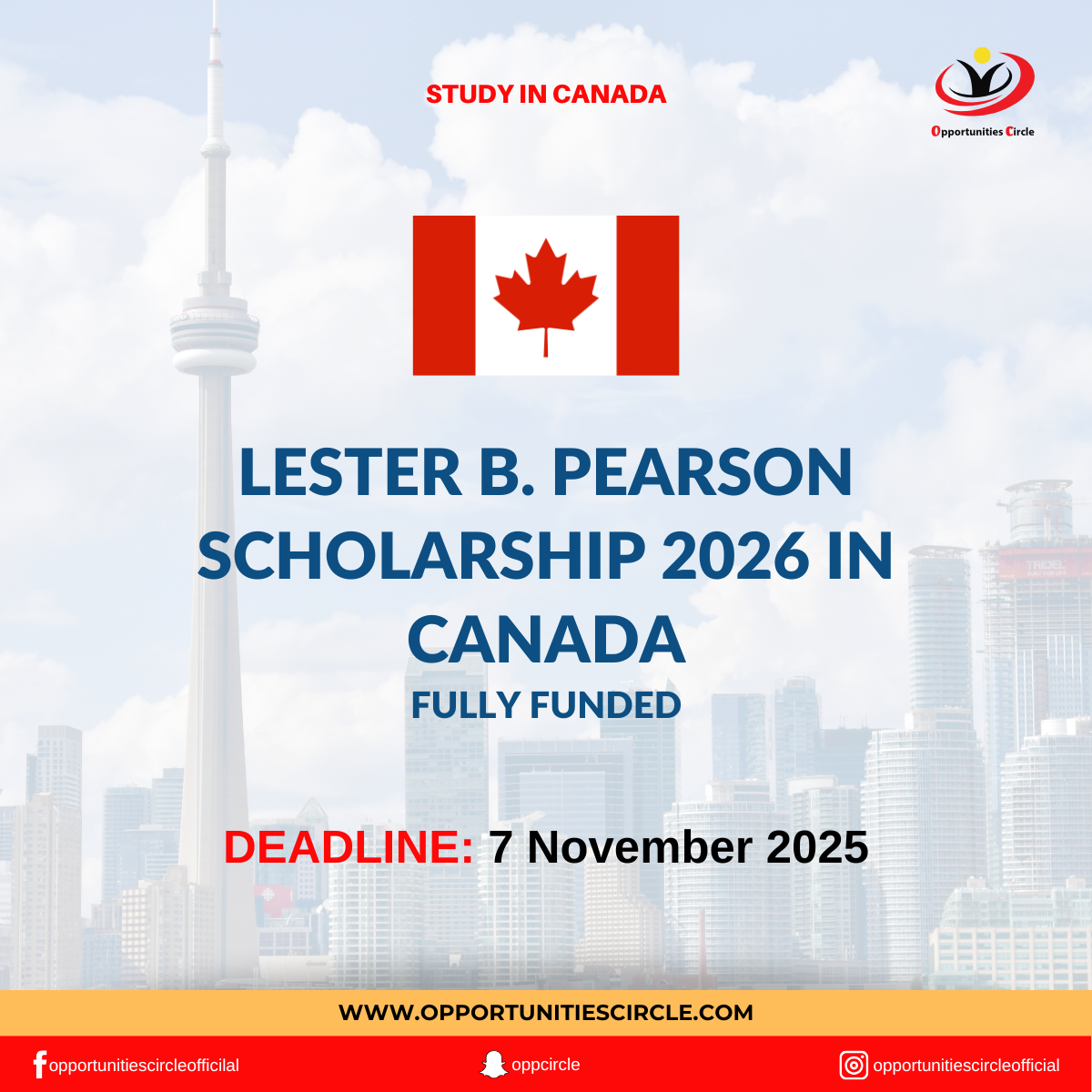 Lester B. Pearson Scholarship 2026 in Canada | Fully Funded ...