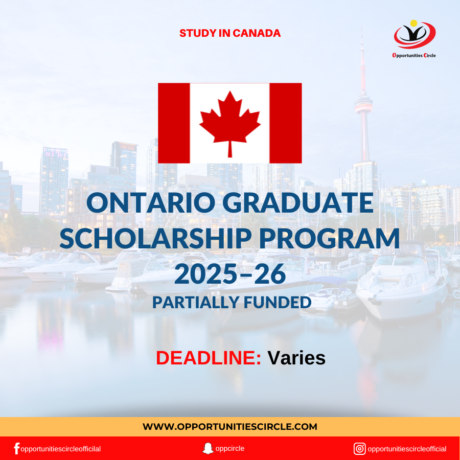 Ontario Graduate Scholarship Program 2025–26 in Canada - Opportunities ...